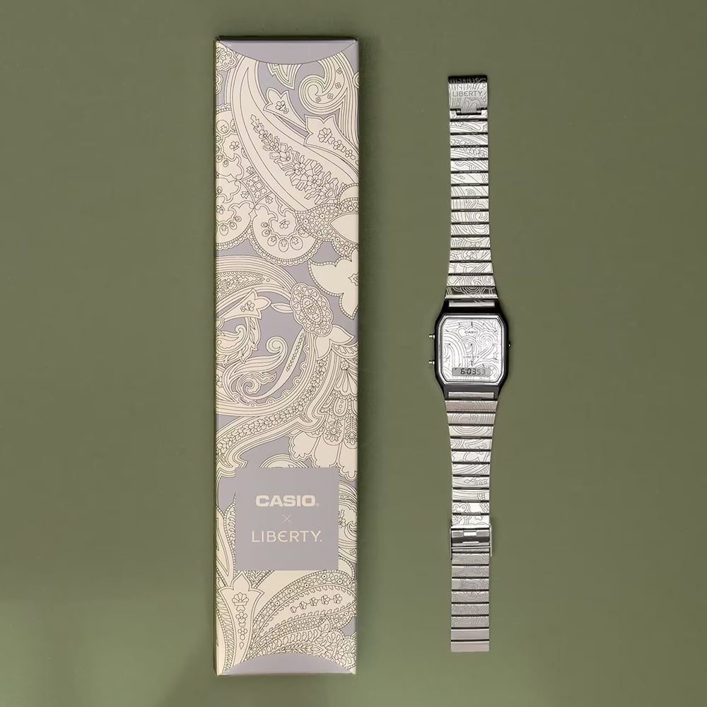 Casio AQ-230ELT-7AER Liberty Silver Paisley Bracelet Watch