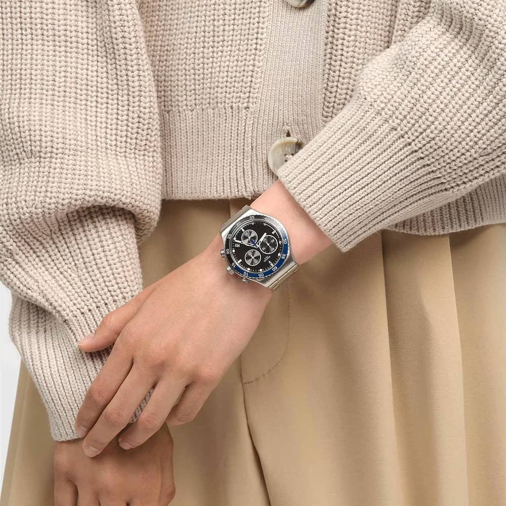 Swatch Dark Blue Irony Watch YVS507G