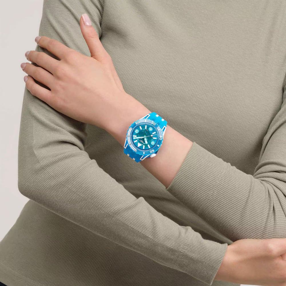 Swatch SSCU09S100 Mens SCUBAAQUA Blue Fire Watch
