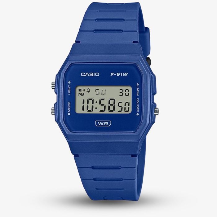 Casio F-91WB-2A1EF Vintage Blue Dual Display Digital Watch