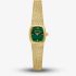 Bulova 97L184 Ladies Goddess of Time Gold Plated Green Dial Watch